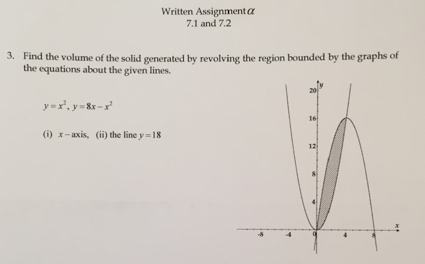 Solved Find the volume of the solid generated by revolving | Chegg.com