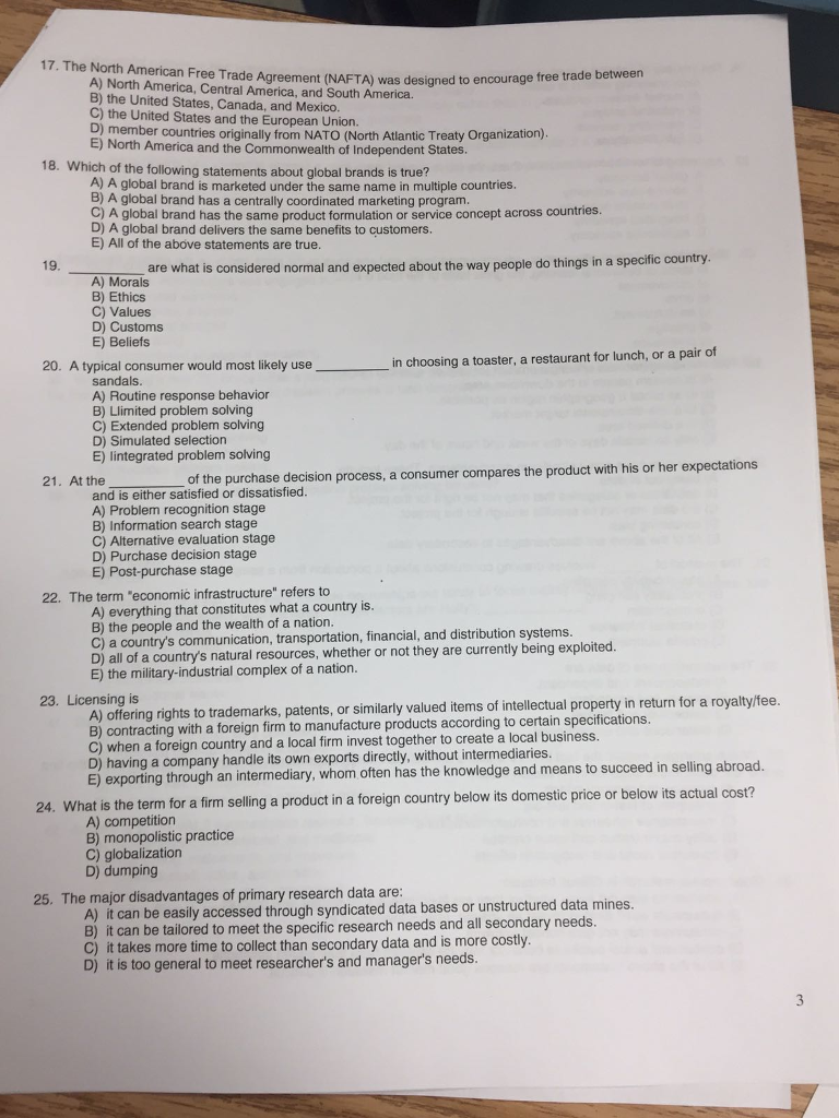 Solved The North American Free Trade Agreement (NAFTA) was | Chegg.com