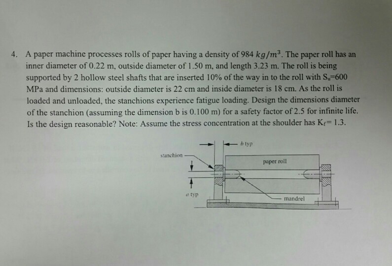 Solved A paper machine processes rolls of paper having a | Chegg.com