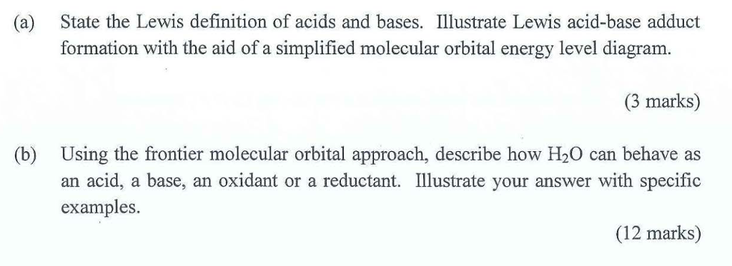 Solved State the Lewis definition of acids and bases. | Chegg.com