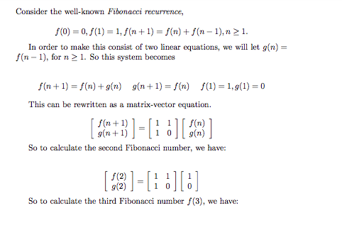 Solved Consider the well-known Fibonacci recurrence In order | Chegg.com
