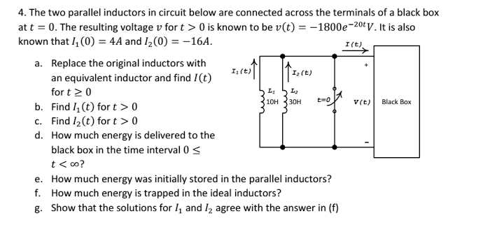 Solved The two parallel inductors in circuit below are | Chegg.com
