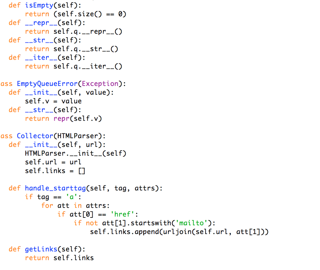 Solved 3. Implement a web crawler that uses breadth-first | Chegg.com
