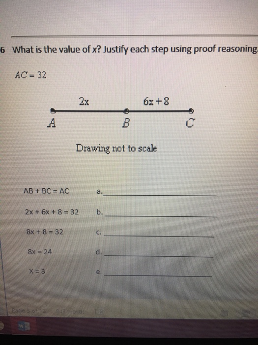 Solved What is the value of x? Justify each step using proof | Chegg.com