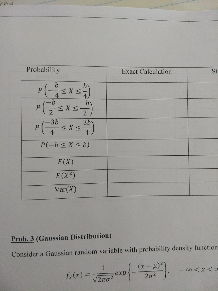 Solved how do I solve the calculations for the probability | Chegg.com