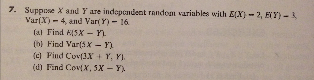 Solved Suppose X and Y are independent random variables with | Chegg.com