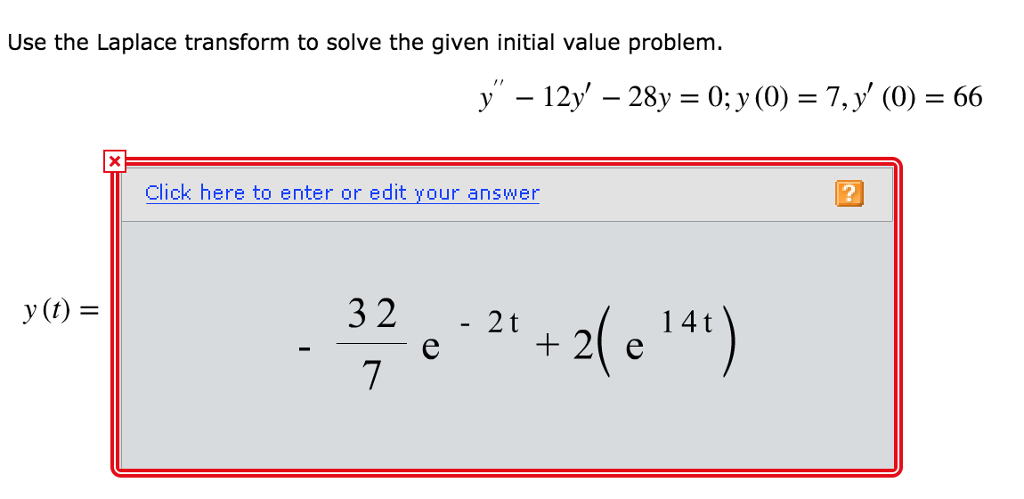 Solved Use the Laplace transform to solve the given initial | Chegg.com