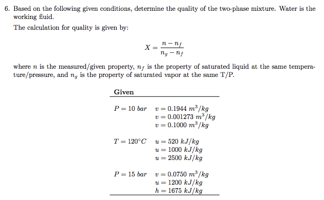 Solved 6. Based on the following given conditions, determine | Chegg.com