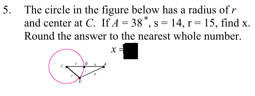 Solved The circle in the figure below has a radius of r and | Chegg.com