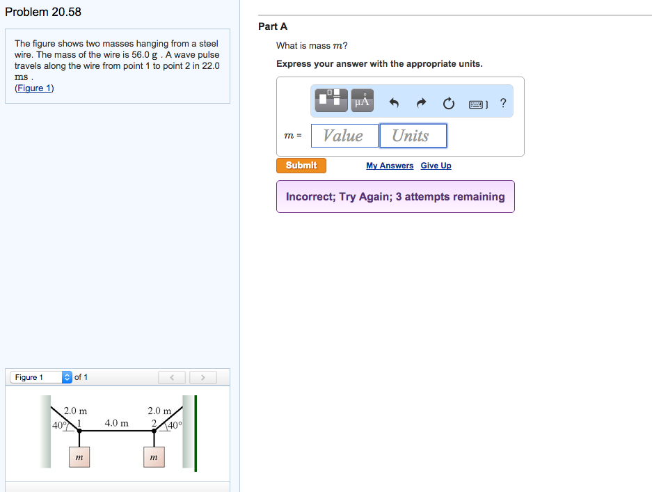 Solved The figure shows two masses hanging from a steel | Chegg.com