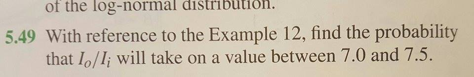 Solved of log-normal distribution. the 5.49 With reference | Chegg.com