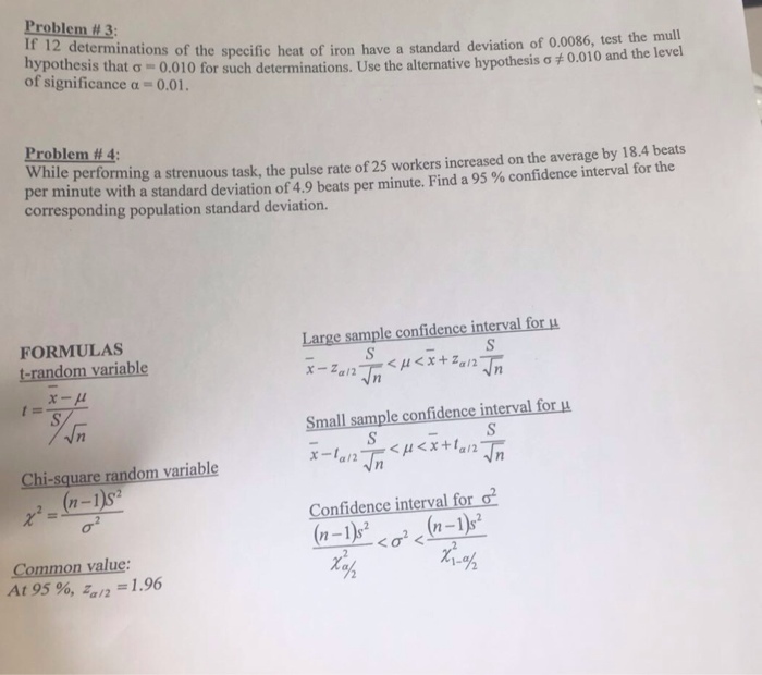 Solved If 12 determinations of the specific heat of iron | Chegg.com