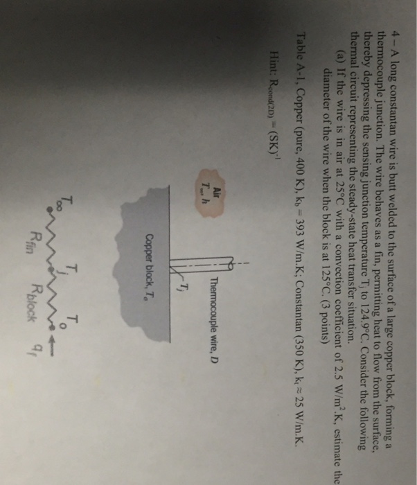 Solved A long constantan wire is butt welded to the surface | Chegg.com