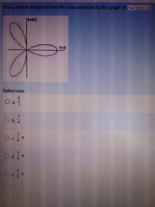Solved use a double integral to find the area enclosed by | Chegg.com