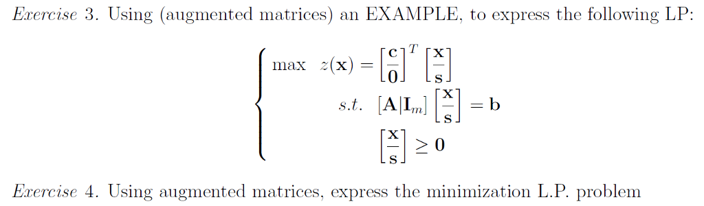 Solved Using (augmented matrices) an EXAMPLE, to express the | Chegg.com