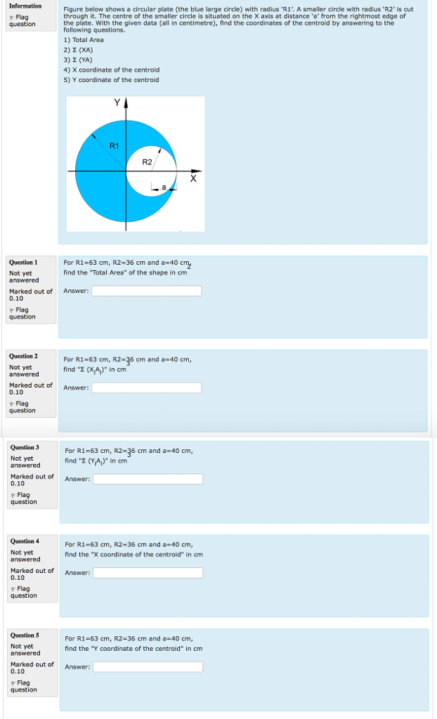 Solved Figure below shows a circular plate (the blue large | Chegg.com