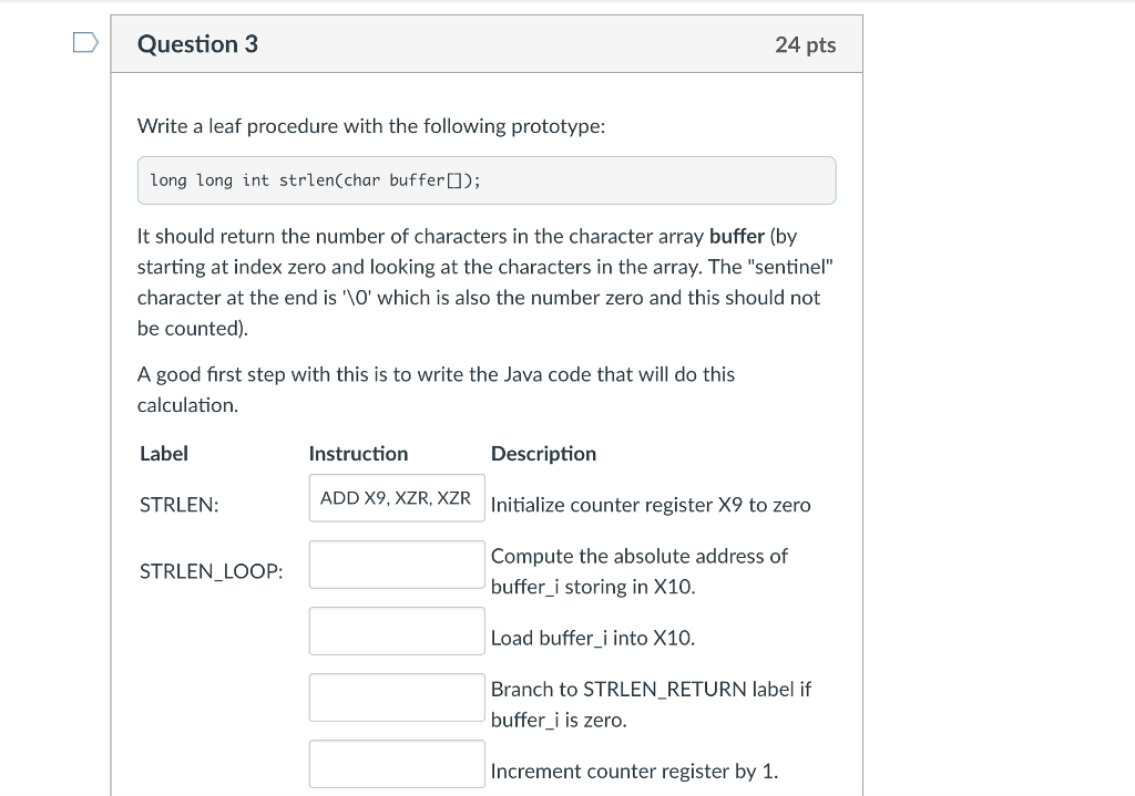 Solved Write a leaf procedure with the following prototype: | Chegg.com