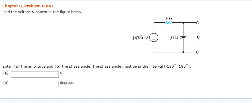 Solved Find the voltage V shown in the figure below. Enter | Chegg.com