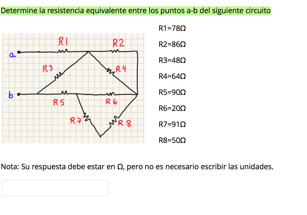 Solved Determine la resistencia equivalente entre los puntos | Chegg.com