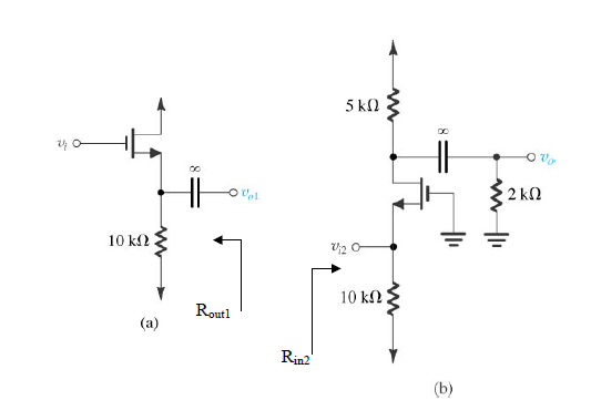 Solved For the source follower circuit shown in part (a) of | Chegg.com