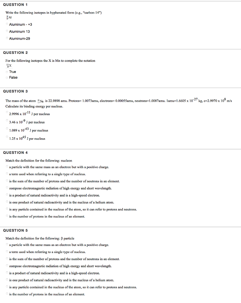 Solved Write the following isotopes in hyphenated form | Chegg.com