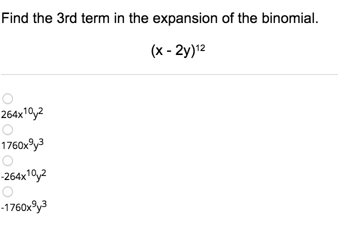 Solved Find the 5th term in the expansion of the binomial. | Chegg.com
