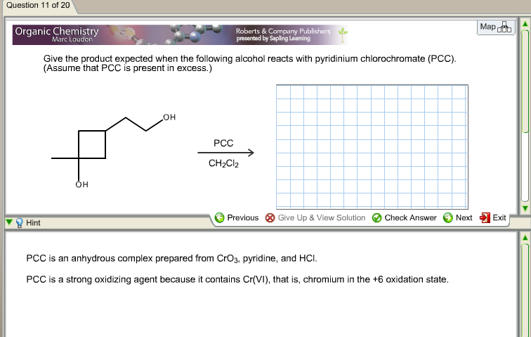 Solved Give the product expected when the following alcohol | Chegg.com