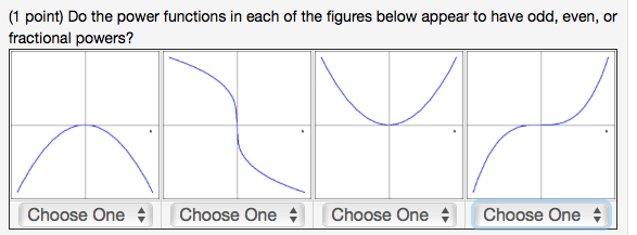 Solved (1 point) Do the power functions in each of the | Chegg.com