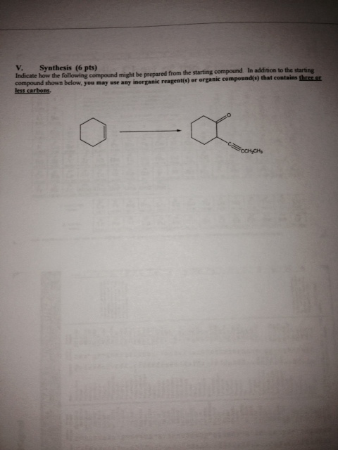 Solved: Indicate How The Following Compound Might Be Prepa... | Chegg.com