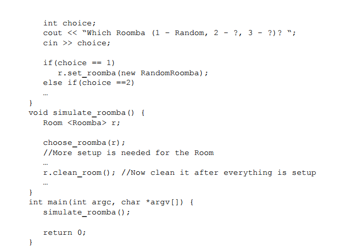 Solved c++ programming for simulation a robot clean rooms | Chegg.com