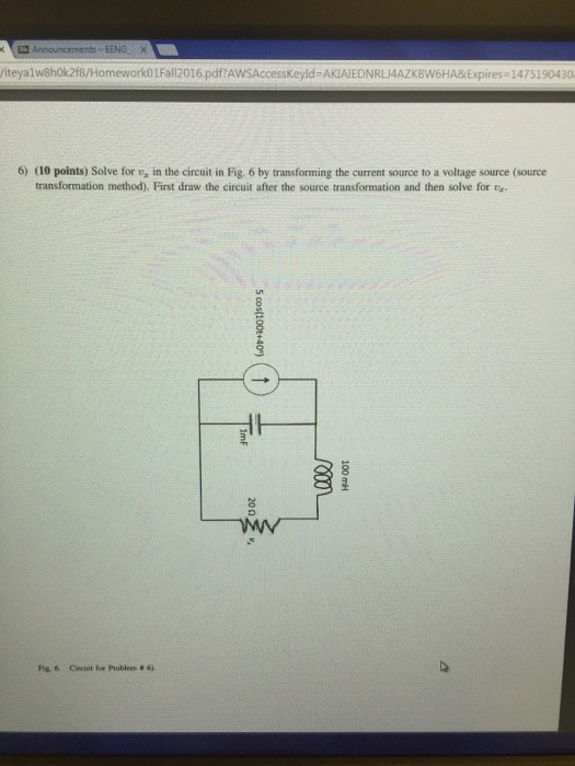 Solved Solve for upsilon_x in the circuit by transforming | Chegg.com