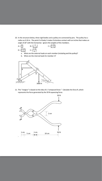 Solved In the structure below, three rigid bodies and a | Chegg.com