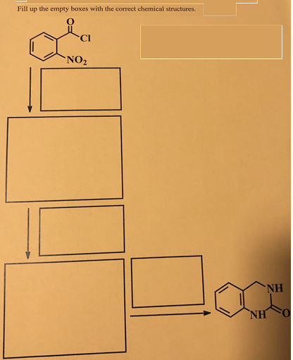 Solved Fill up the empty boxes with the correct chemical | Chegg.com