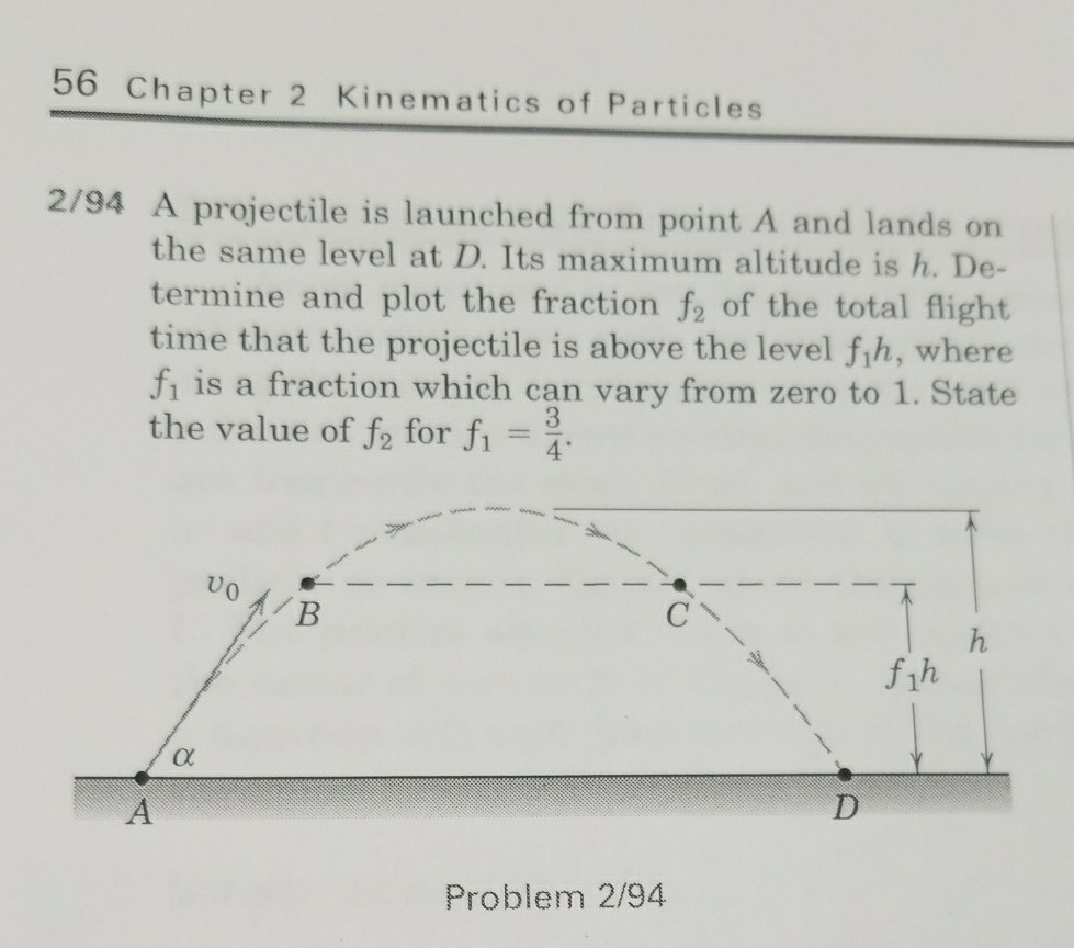 Solved Problem 2/77 2/78 A particle is launched from point A | Chegg.com