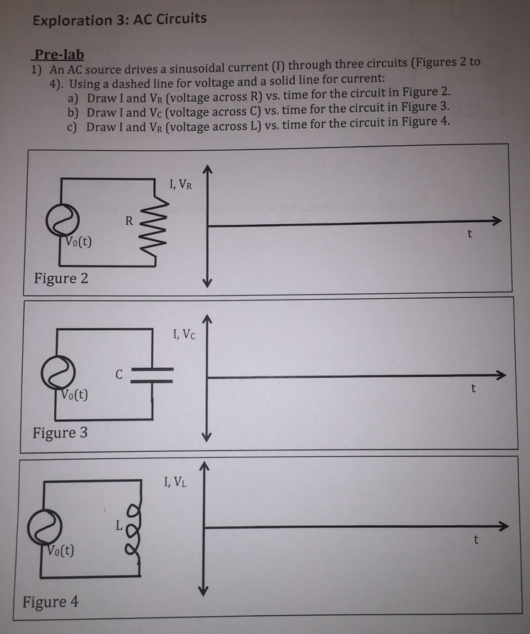 Solved Exploration 3: AC Circuits Pre-lab 1) An AC source | Chegg.com