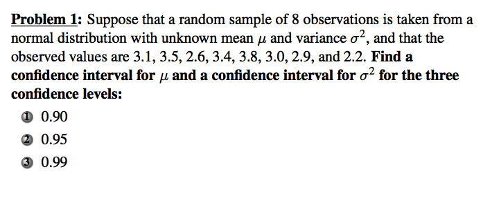 Solved Suppose That A Random Sample Of 8 Observations Is