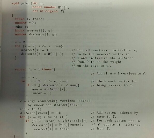 Solved 6. Modify Prim's algorithm (Algorithm 4.1) to check | Chegg.com