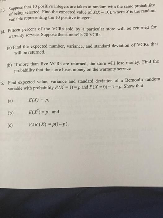Solved Suppose that 10 positive integers are taken at random | Chegg.com