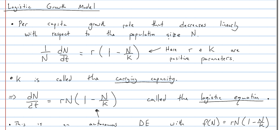 Solved Per capita growth rate that decrease linearly with | Chegg.com