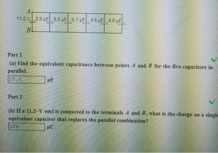 Solved Find the equivalent capacitance between points A | Chegg.com