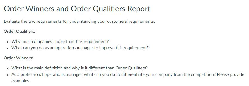 Solved Evaluate the two requirements for understanding your | Chegg.com