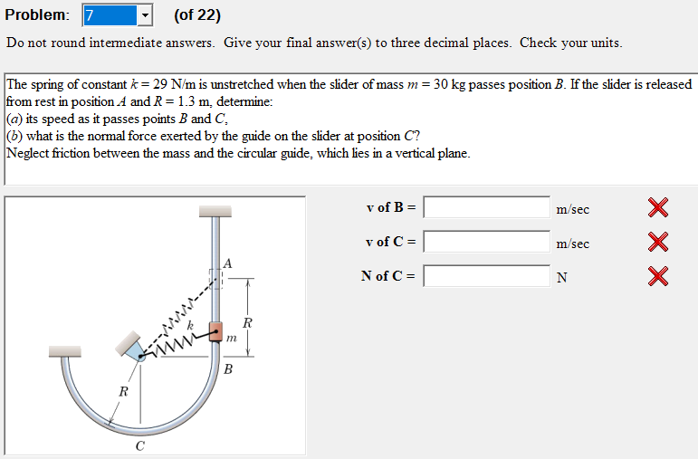 Solved The spring of constant k = 29 N/m is unstretched when | Chegg.com