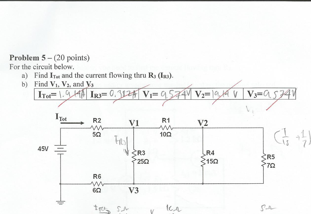 Solved Problem 5 - (20 points) For the circuit below. a) b) | Chegg.com