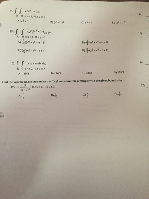 Solved integral_R integral_0 less than equal to x less than | Chegg.com