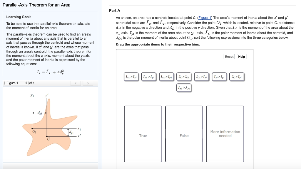 Solved Parallel-Axis Theorem for an Area Part A Learning | Chegg.com