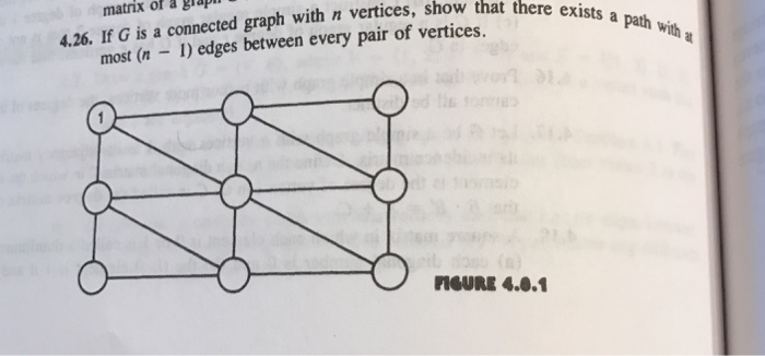 Solved If G is a connected graph with n vertices, show that | Chegg.com