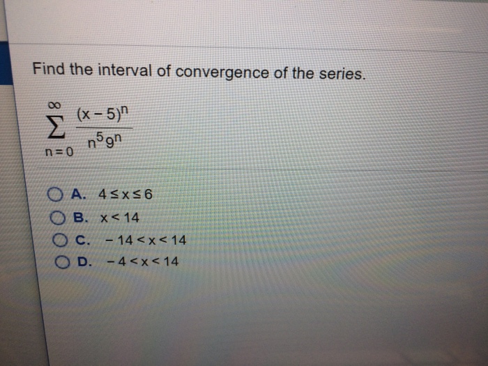 Solved Find the interval of convergence of the | Chegg.com