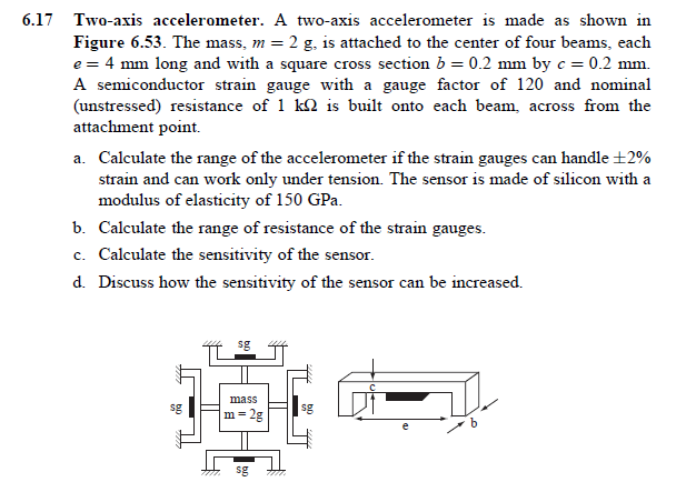 Two-axis accelerometer. A two-axis accelerometer is | Chegg.com