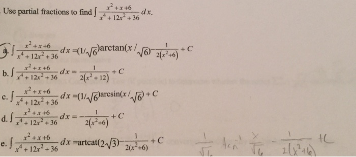 Solved Use partial fractions to find integral x^2 + x + | Chegg.com