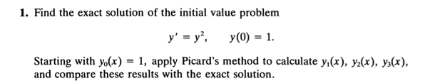 Solved Find the exact solution of the initial value problem | Chegg.com